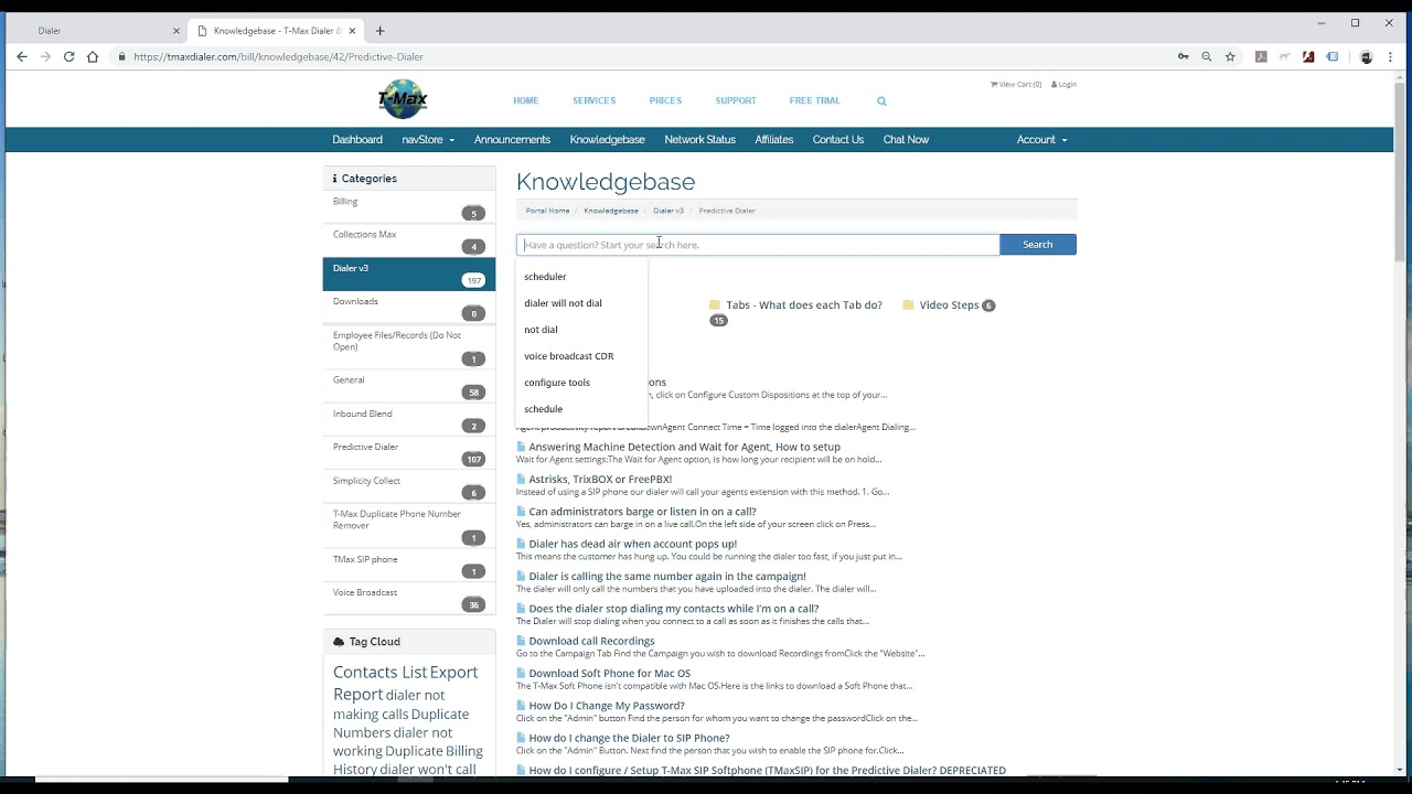 How to access the T-Max Dialer Knowledgebase. FREE TRIALS - YouTube