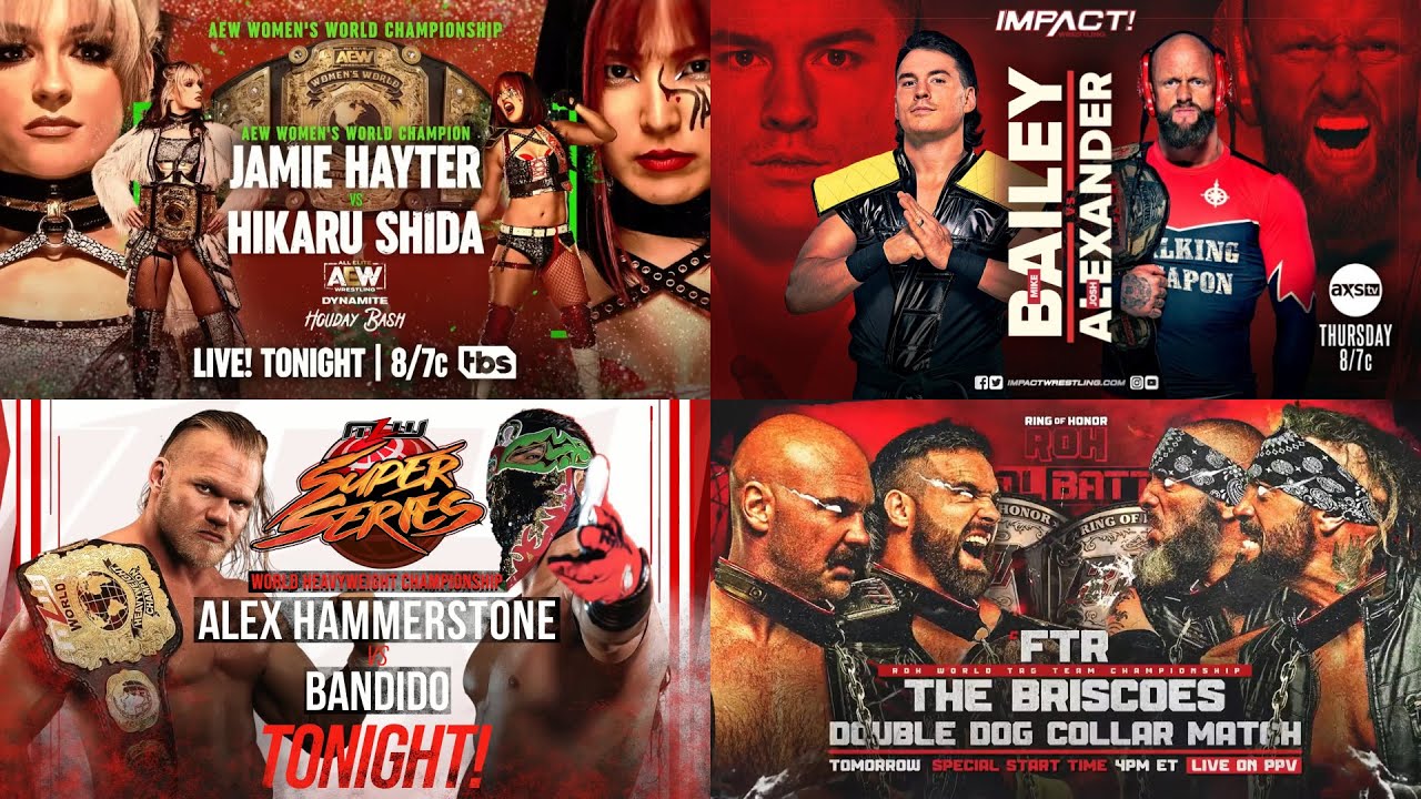 Top 15 Matches of AEW, Impact Wrestling, MLW & ROH: December 2022 - YouTube
