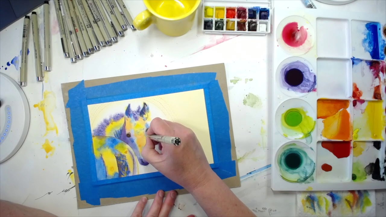 Watercolor Speedpainting, Fuzzy Foal - YouTube