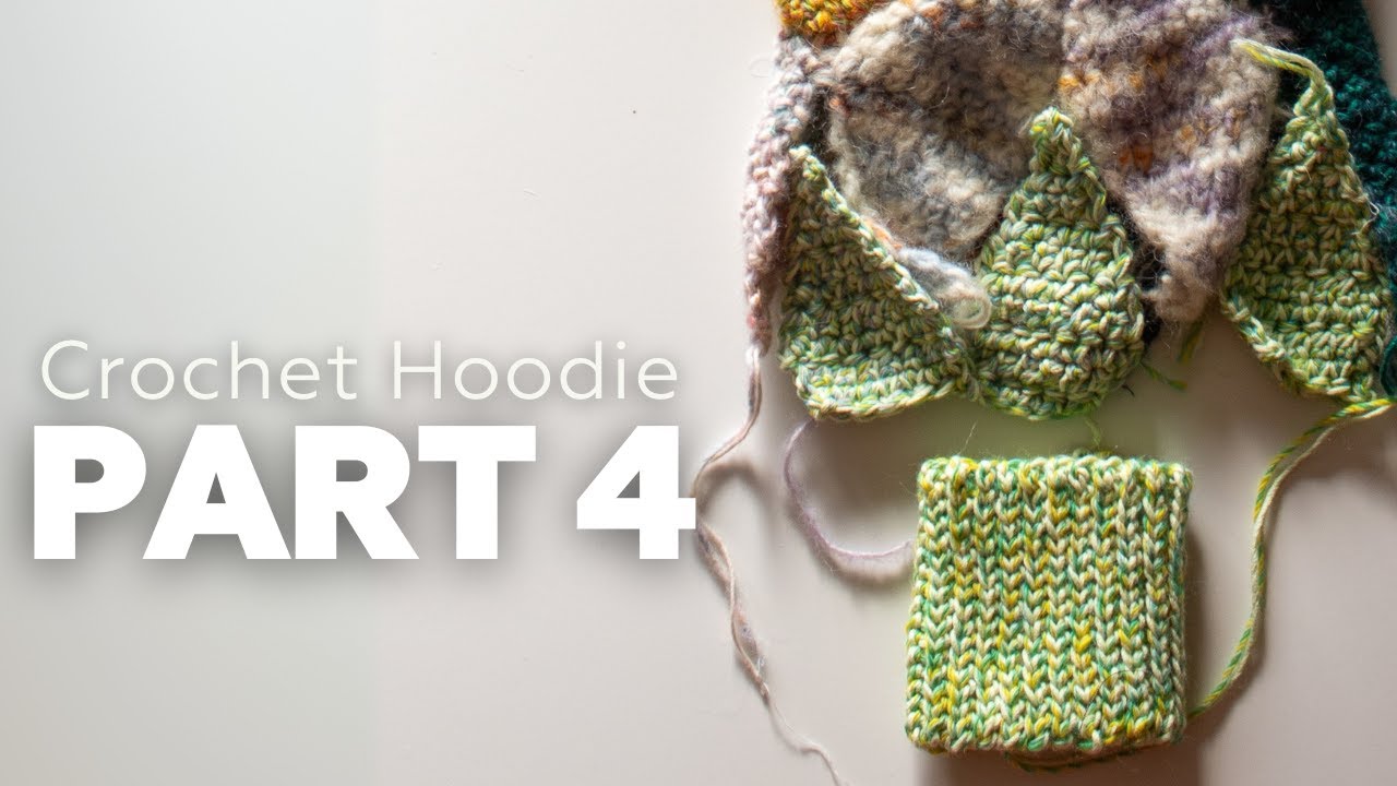 How to Crochet Ribbing for Cuffs & Hem | Scrap Yarn Hoodie DIY - YouTube