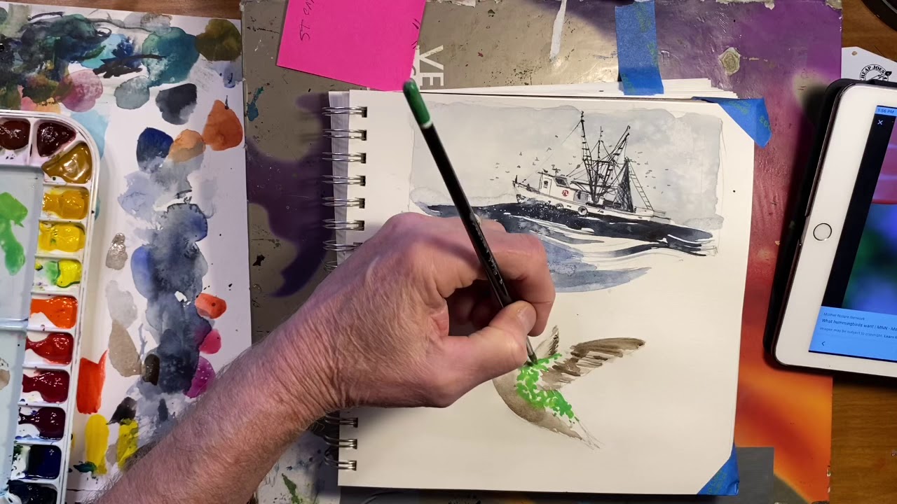 Hummingbird Painting by Ken Hobson - YouTube