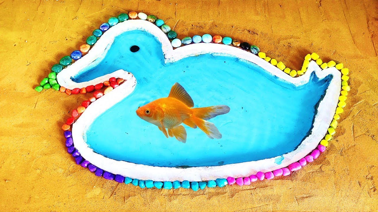 DIY Mini Farm : Miniature Fish Pond : Duck Shaped Mini Fish Pond ...