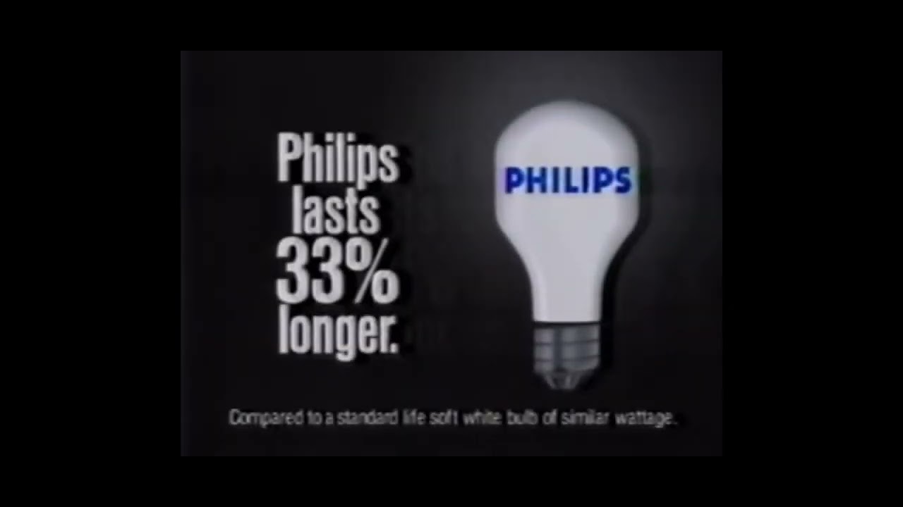 RARE 1987 Philips Longer Life Square Light Bulb Commercial - YouTube