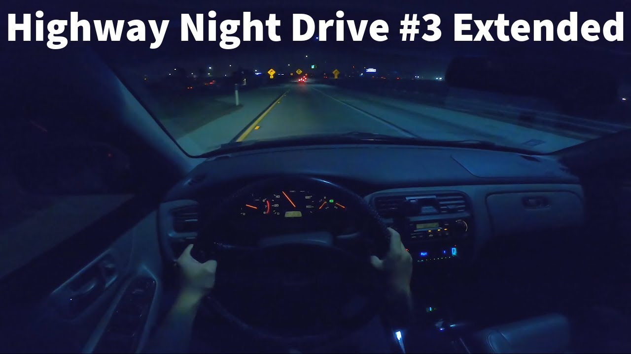 1 Hour Version of Highway Night Drive #3 for Sleep, ASMR, Relaxing ...