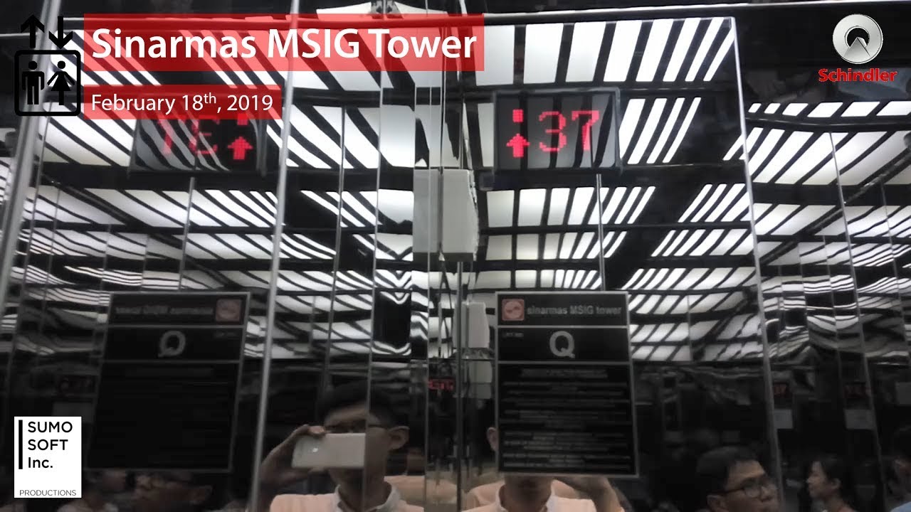 Schindler PORT Traction Lifts/Elevators at Sinarmas MSIG Tower, Jakarta ...