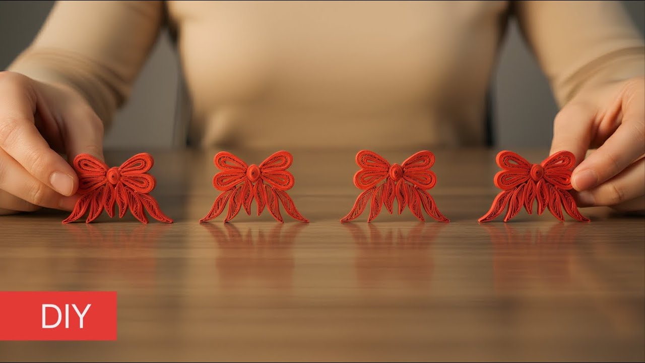 How to make a bow using paper quilling🎀 - YouTube