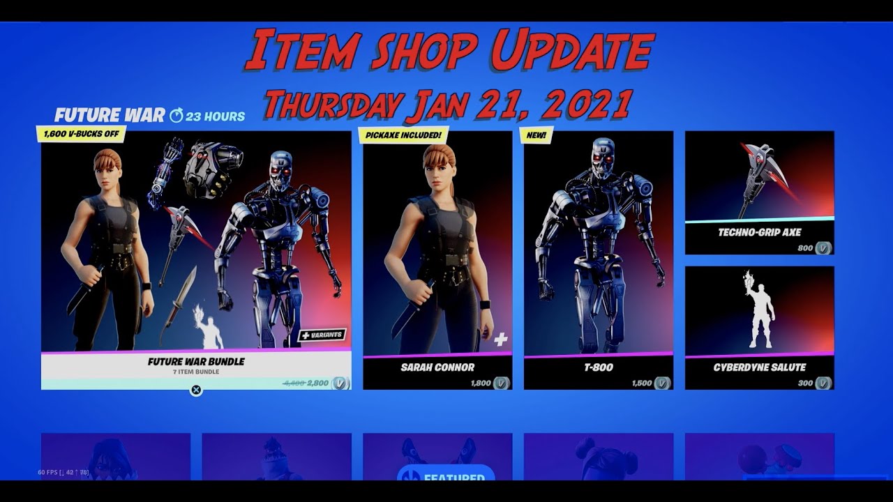 Fortnite Item Shop | New Terminator bundle is here! 1/21/21 - YouTube