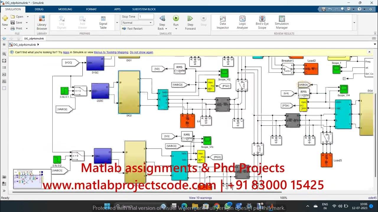 AC microgrid micro grid 4 machine system matlab Simulink simulation - YouTube