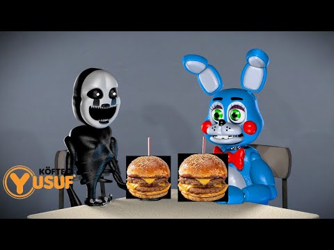 Nightmarionne ve Toy Bonnie Köfteci Yusuf'un hamburgerini deniyor | Türkçe Dublaj