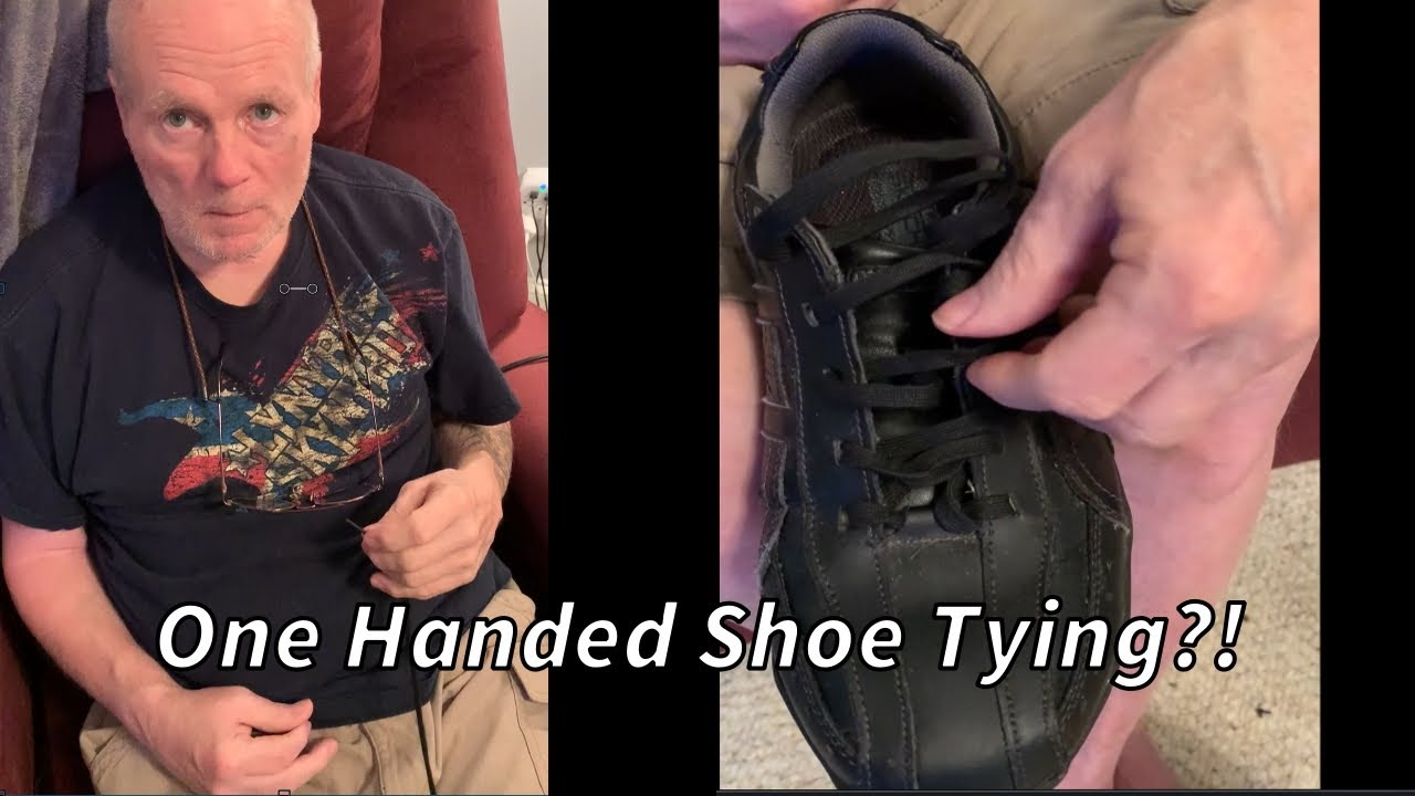 One Handed Shoe Lacing and Tying - Stroke Survivor Life Hacks #4 - YouTube