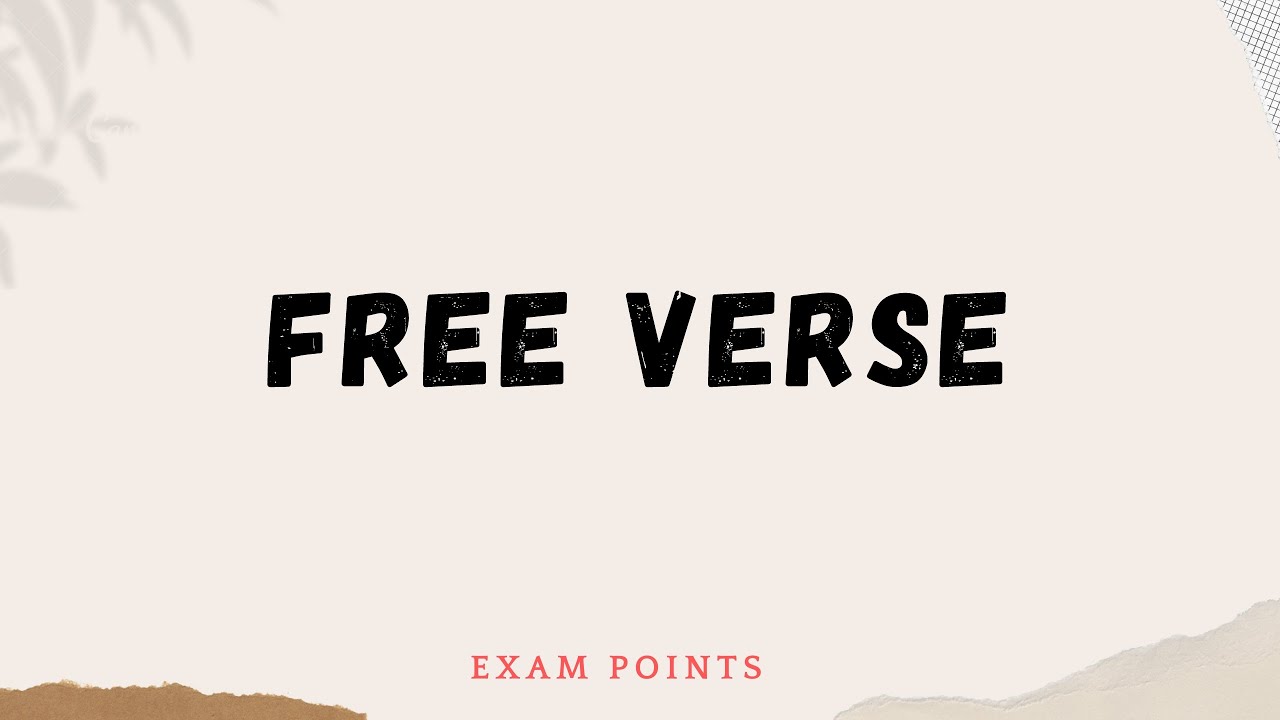 Free Verse | Forms Of Poetry | English literature - YouTube