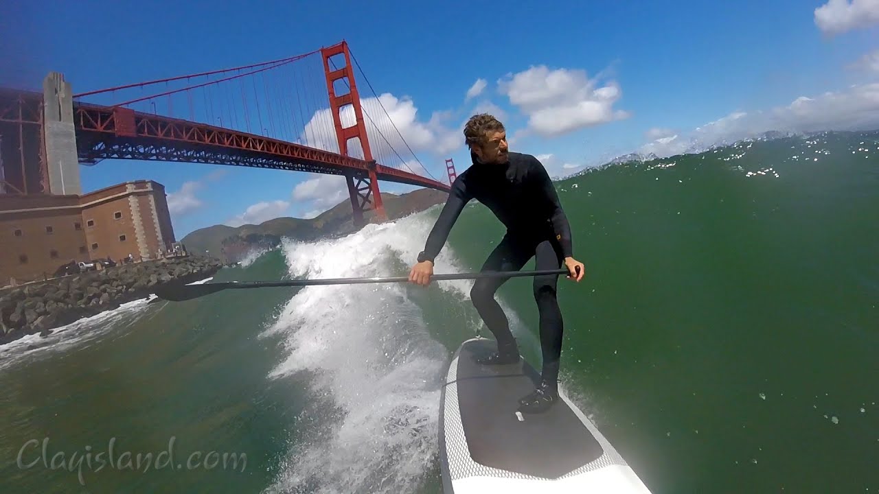 Fort Point Bamboo Pole Cam Test #3 - SUP Surf - YouTube