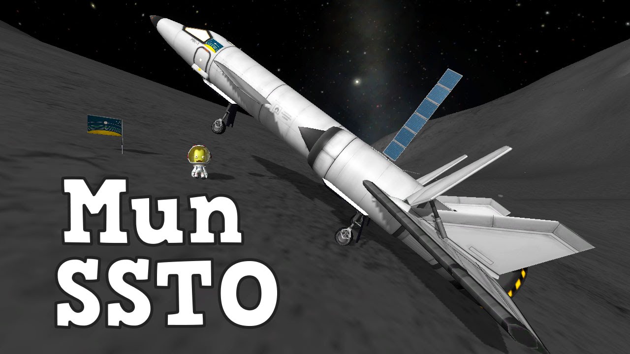 Reusable Mun SSTO KSP 1.0.5 (Stock) - YouTube