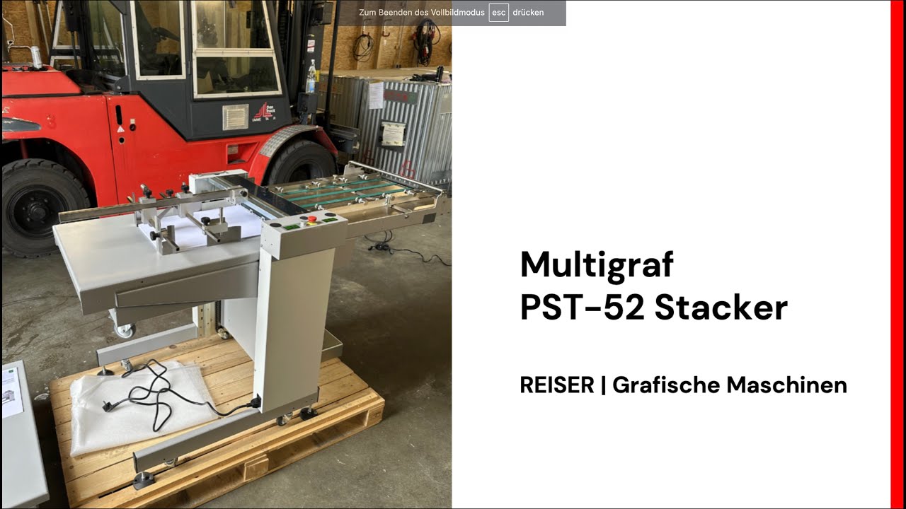 Multigraf PST 52 Stacker / Stapelauslage - YouTube