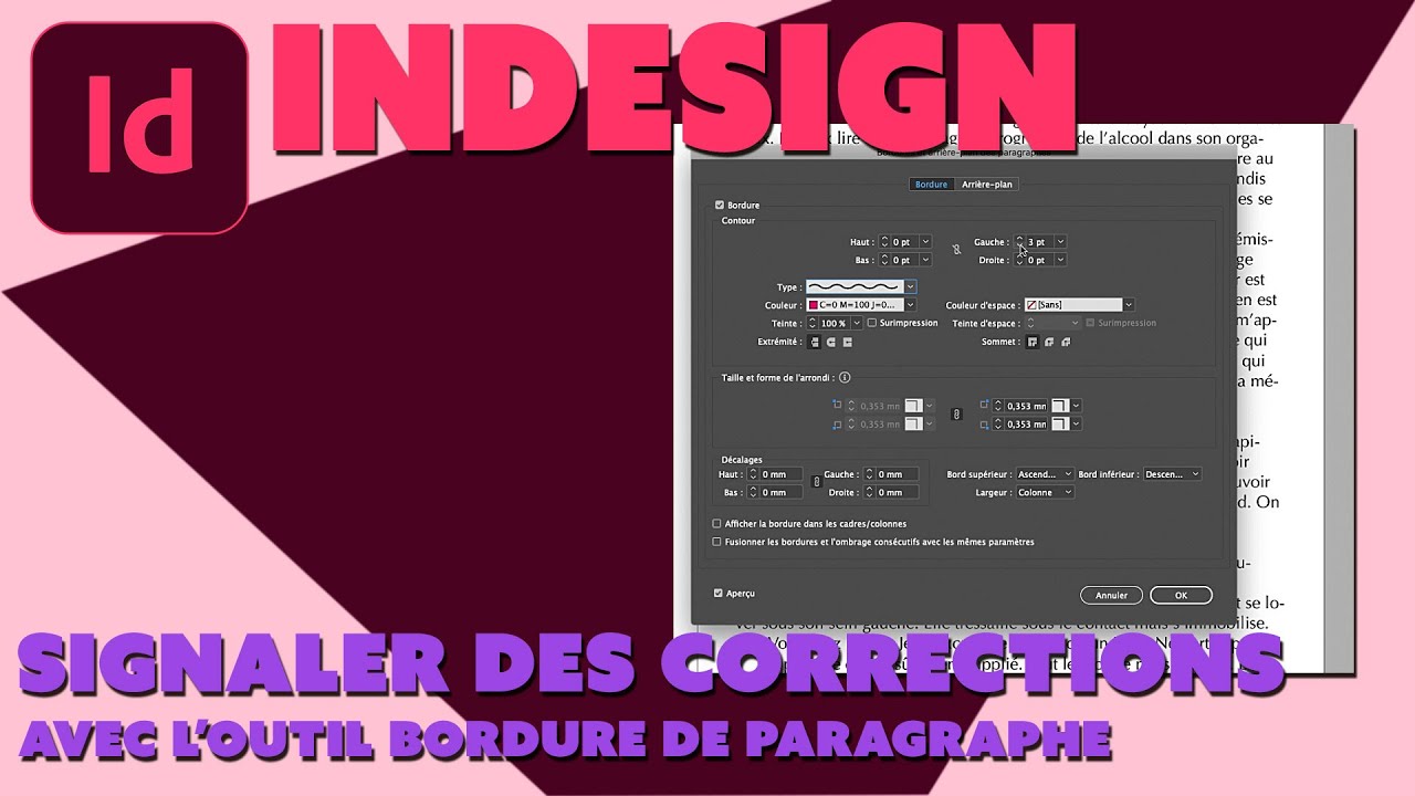 Indesign - Astuces - Signaler des corrections avec la fonction bordure ...