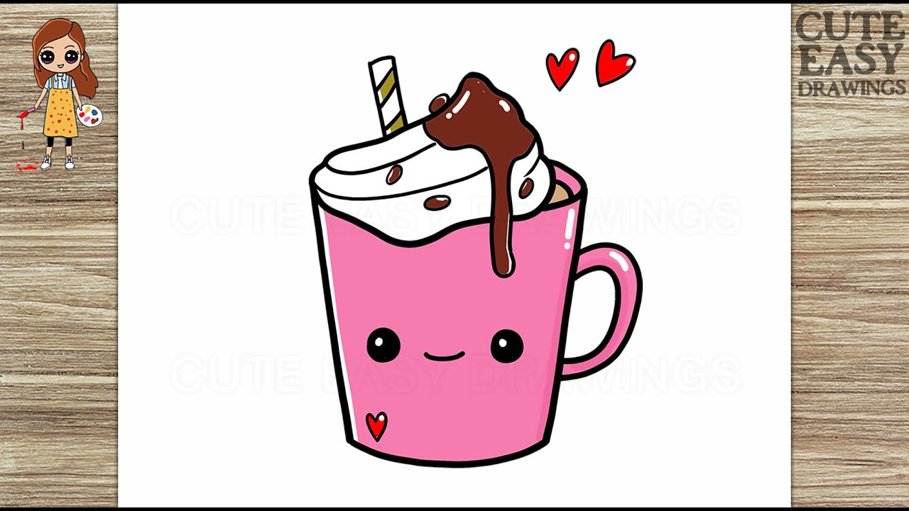 How to Draw a Coffee Mocha Easy - YouTube