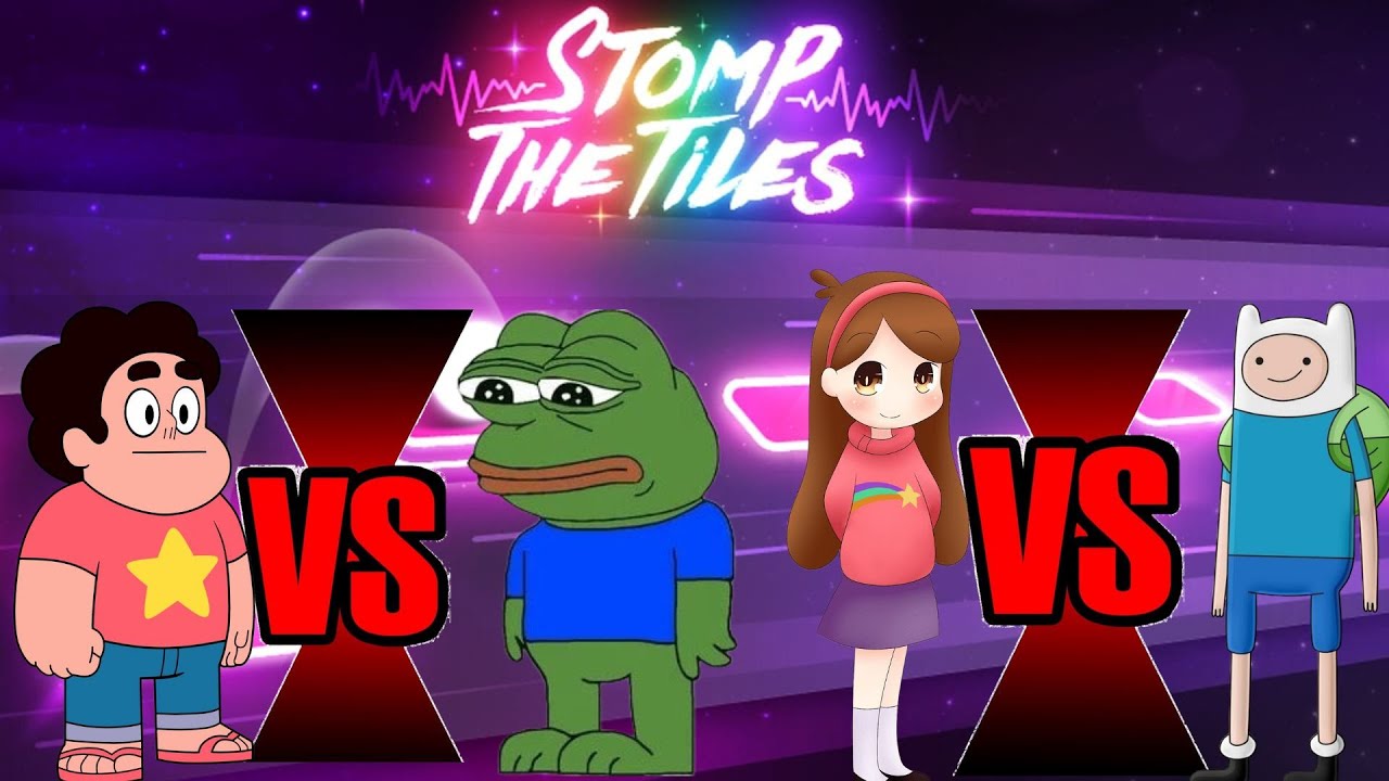 Steve vs Pepe vs Mabel vs Finn | Tiles Hop EDM Rus - YouTube