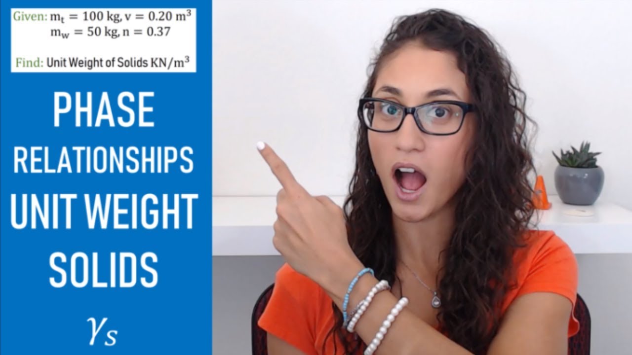 FE Civil Geotechnical - Phase Relationships Unit Weight Of Solids - YouTube