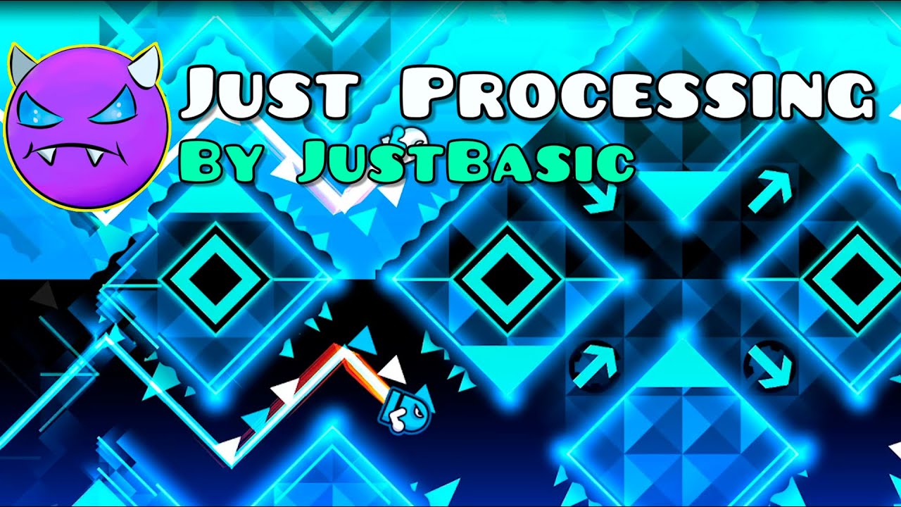Geometry Dash | Just Processing by JustBasic (All Coins) - YouTube