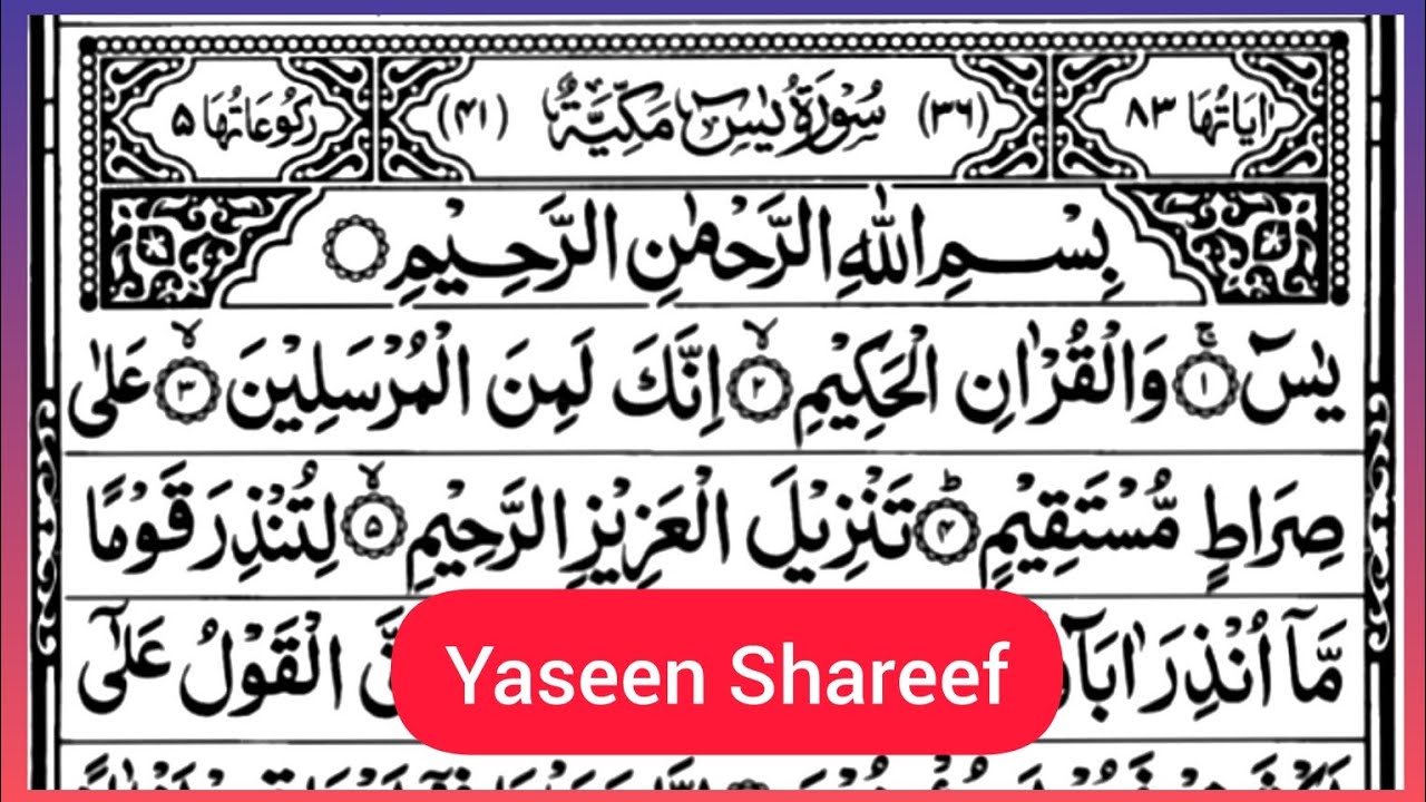 Yaseen Shareef (Yasin) EP 62 Ramdan Special Tilawat Quran - YouTube