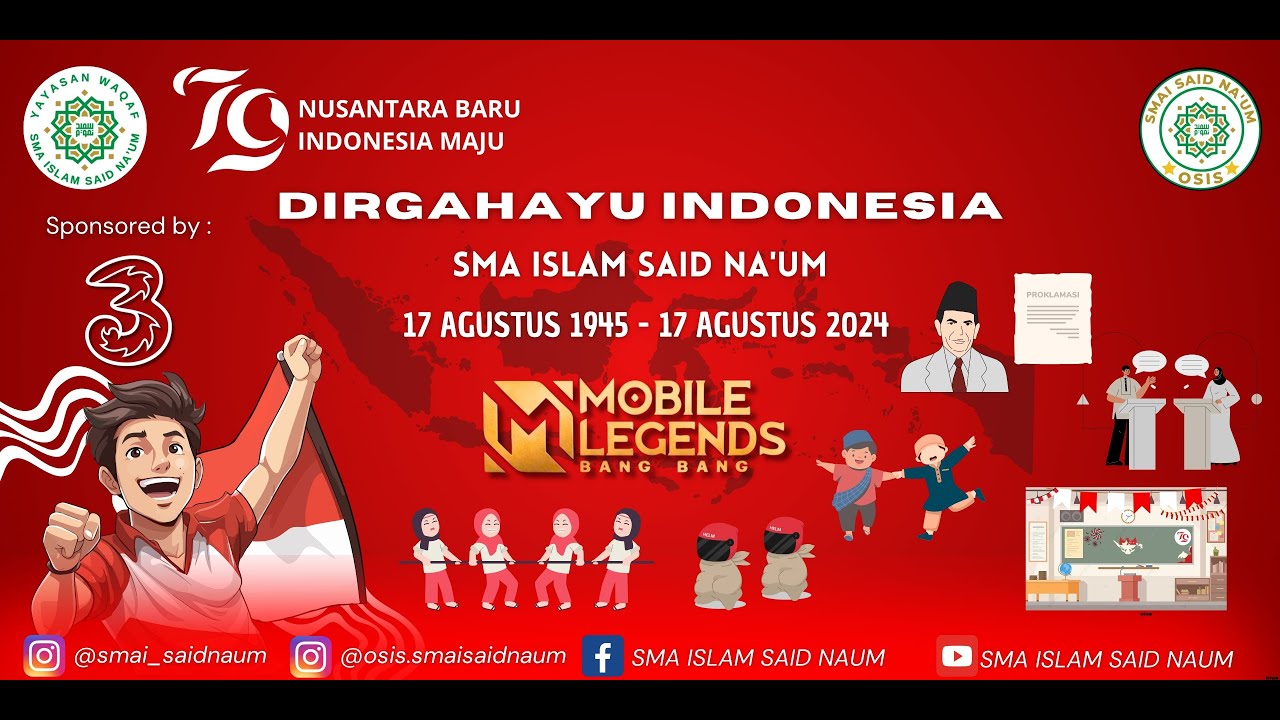 Match Mobile Legend SMA Islam Said Naum . Sponsored by 3 - YouTube