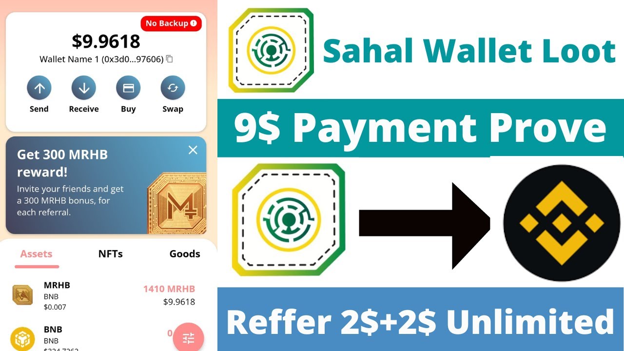 😲Sahal Wallet Loot । Instant 9$ Payment Prove😲। Mrhb Loot । Today ...