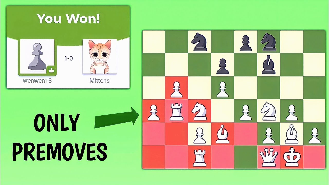 I BEAT Mittens with only PREMOVES? | Chess Meme #15 - YouTube