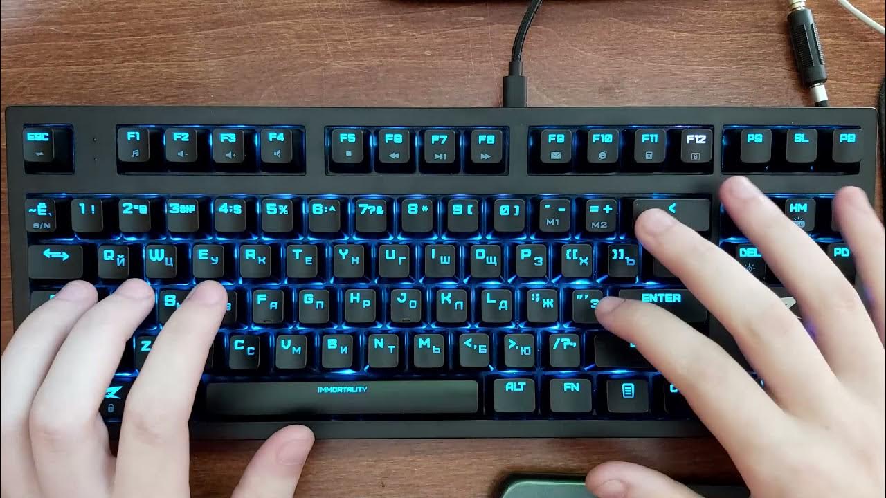 ZET Immortality TKL Kailh BOX RED fast review (light + typing sound ...