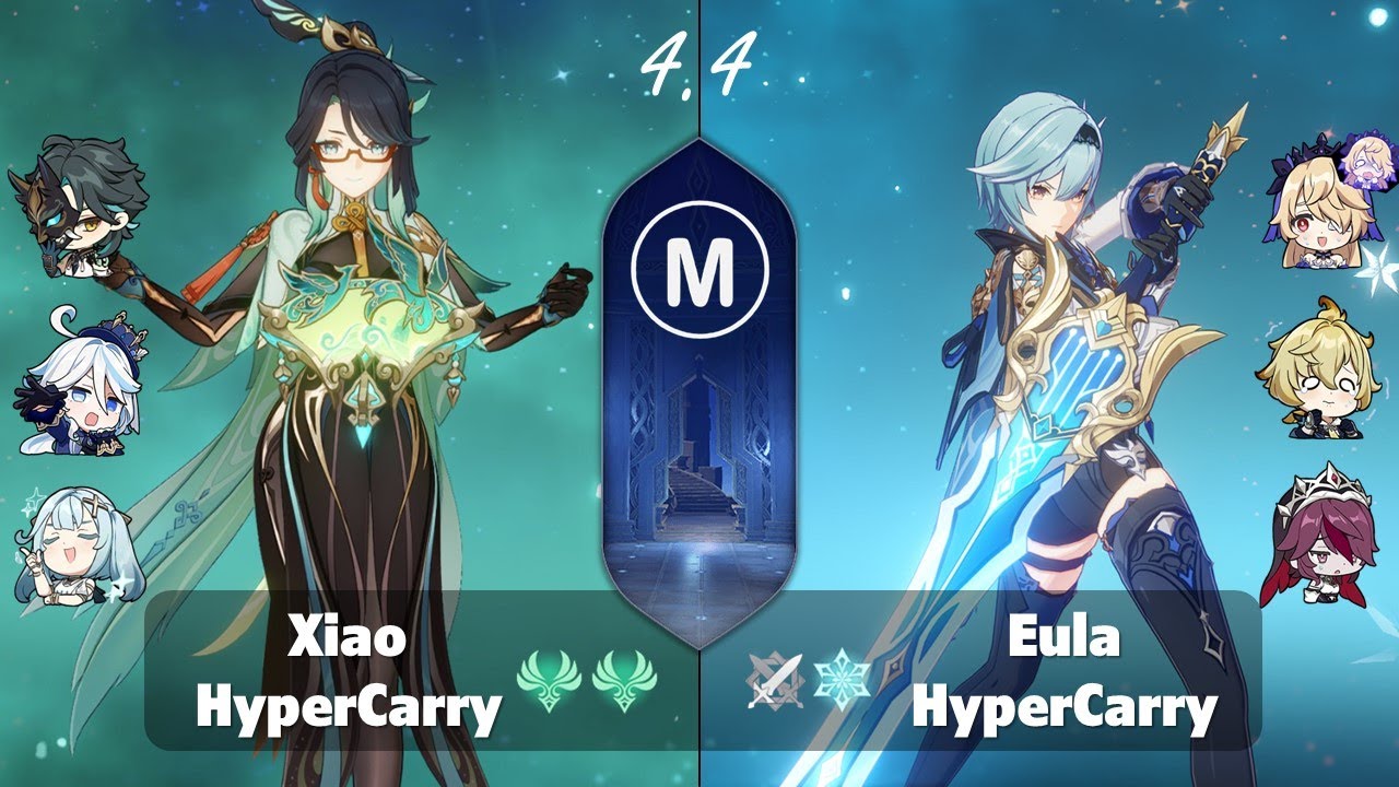 Xiao C0 Xianyun C2 Hypercarry & Eula C6 Hypercarry || Abyss 4.4 Genshin ...