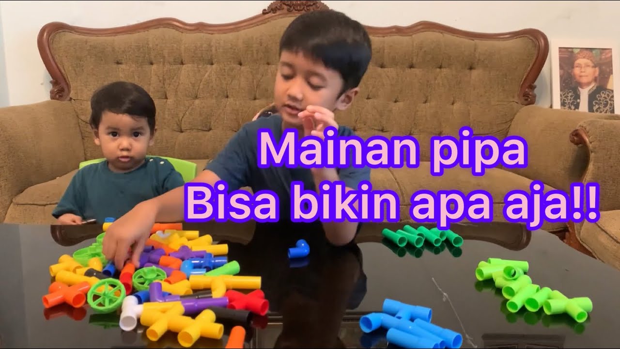 Mainan pipa | main lego pipa | mainan seru open ended game - YouTube