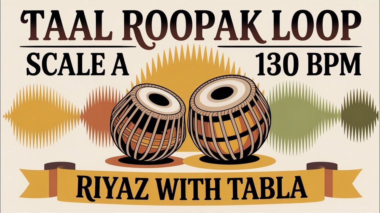 Taal Roopak Loop with Variations | 130 BPM | Scale A | Bhajans, Songs # ...