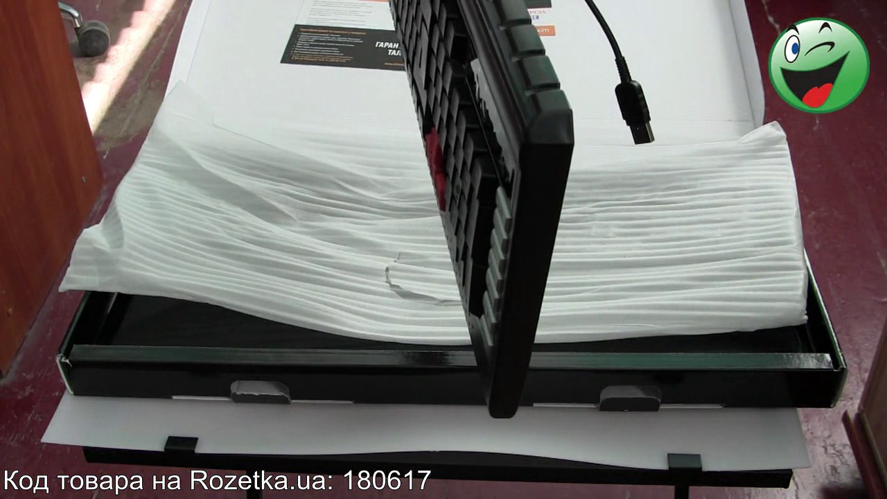 Распаковка Клавиатура проводная A4tech X7 G800v Usb Black Silver из