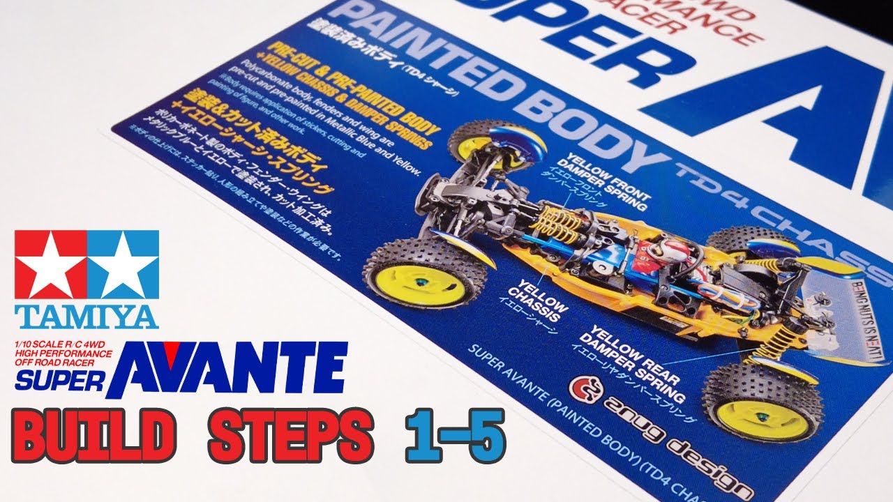 Building the Tamiya TD4 Super Avante! Unboxing and Step 1-5 build 開箱 ...