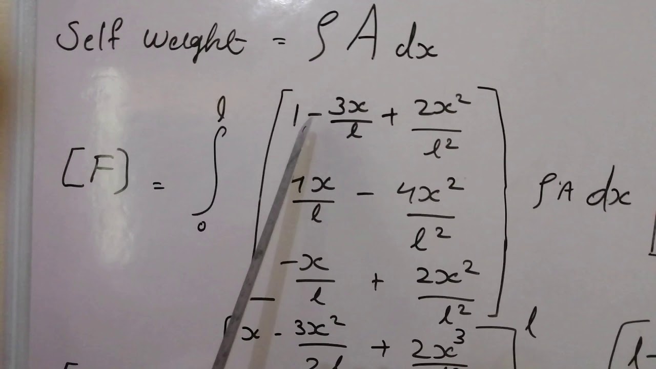 Force factor of quadratic bar element - YouTube