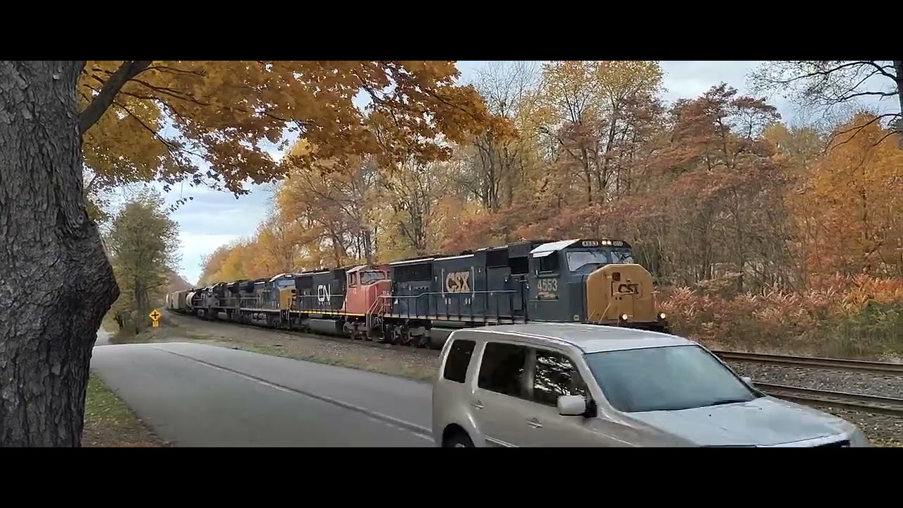 CSX 4553 East - Holmesville, IN - YouTube