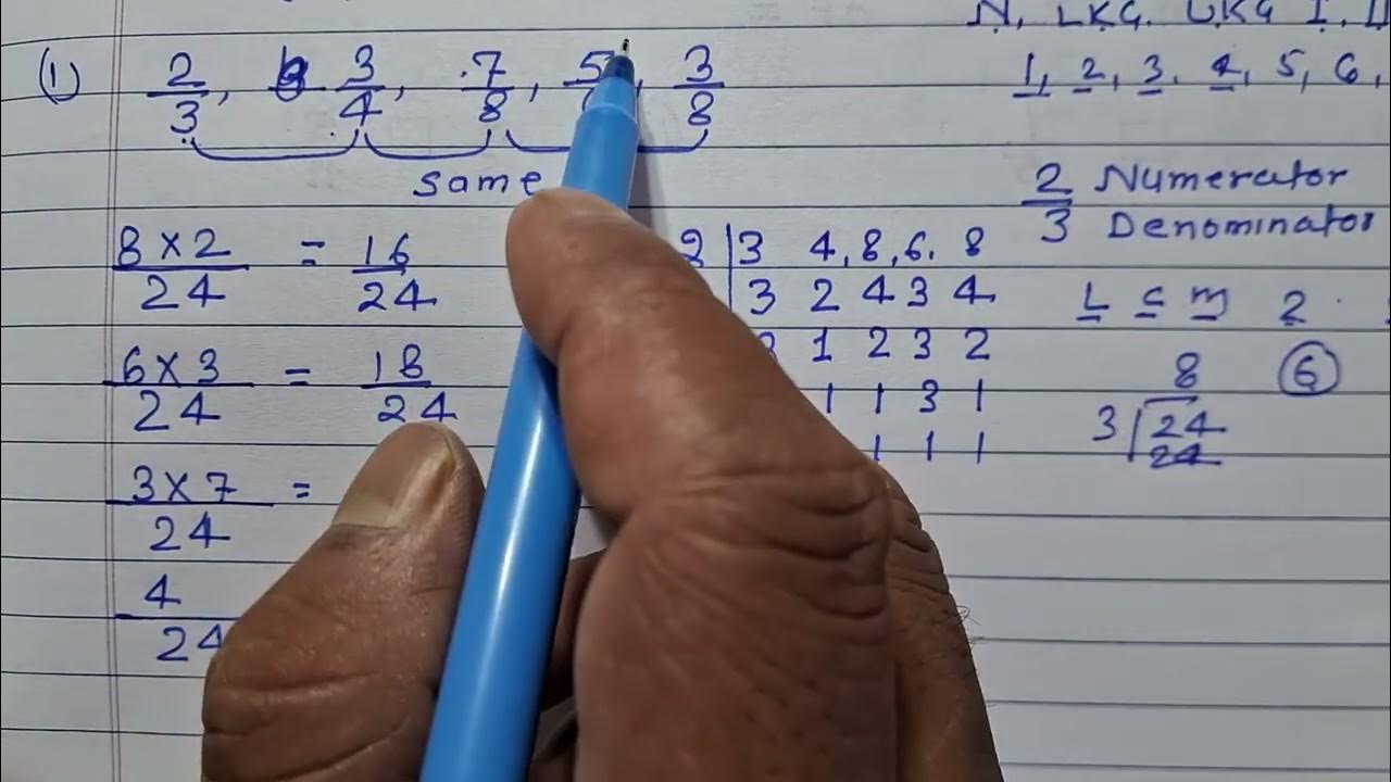 Write the following fractions in ascending order - YouTube