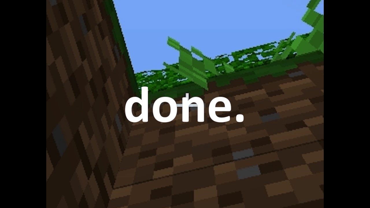 How to make a hole in Minecraft - YouTube