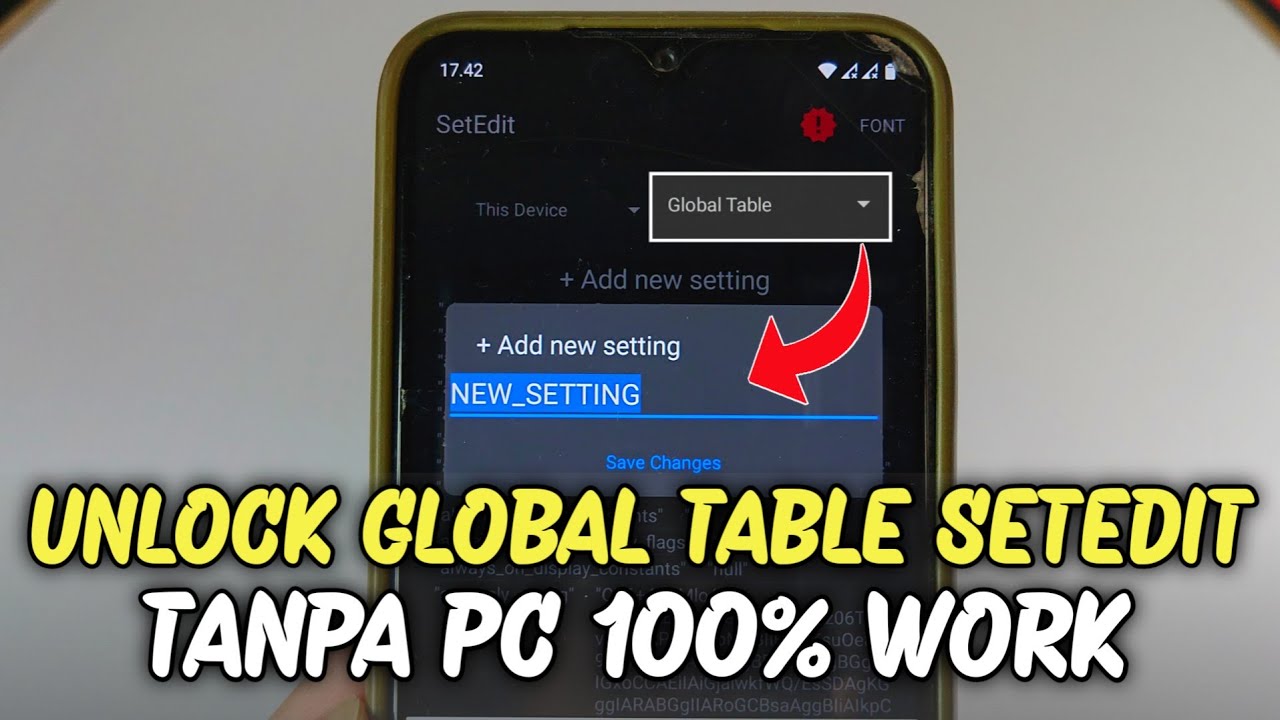 Cara Unlock Global Table Set Edit Tanpa PC - YouTube