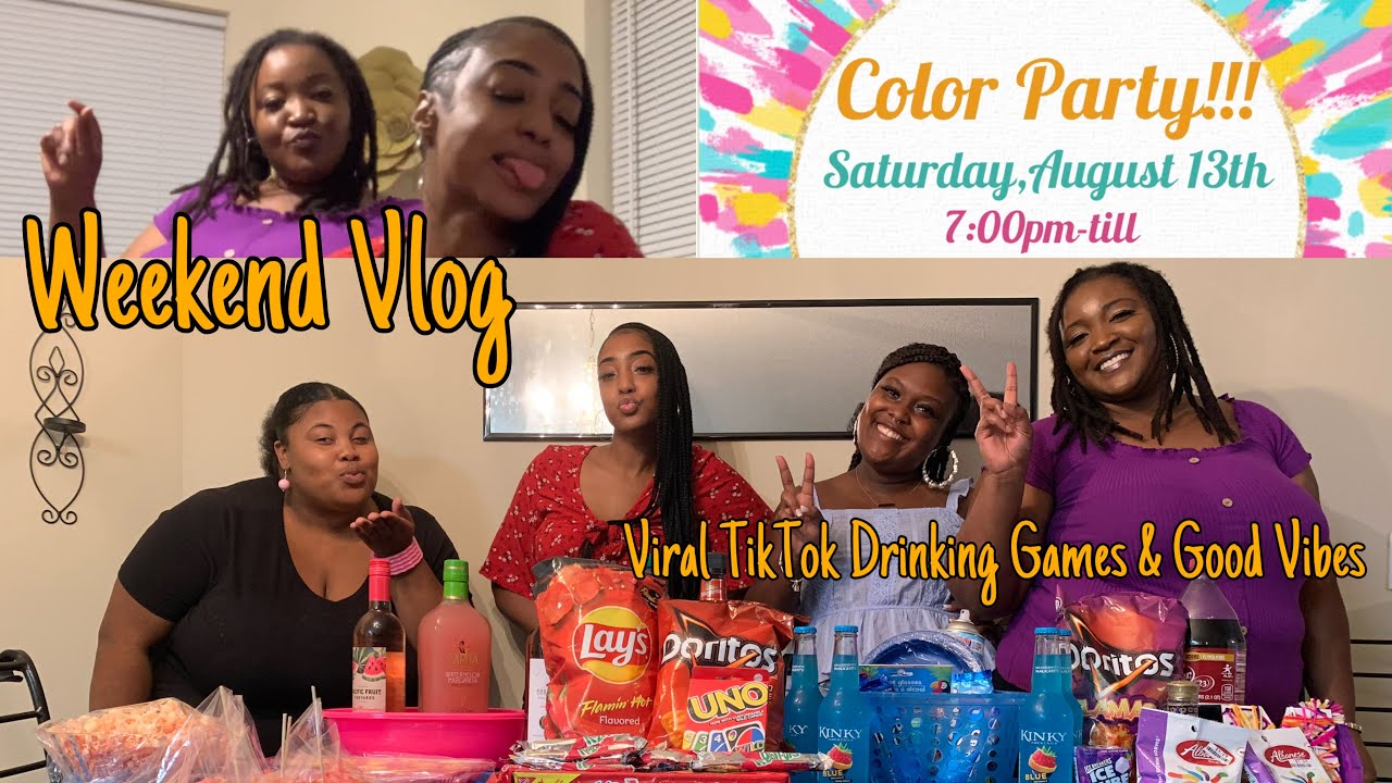 Weekend Vlog!! Eye Doc Appt 👁 + Color Party w/ Viral TikTok Drinking ...