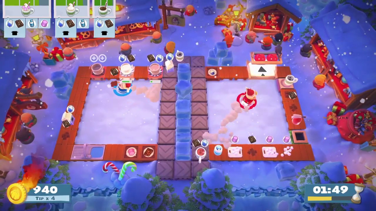 Overcooked 2 - Christmas 1-1 - 2 players - Score: 1972 - YouTube