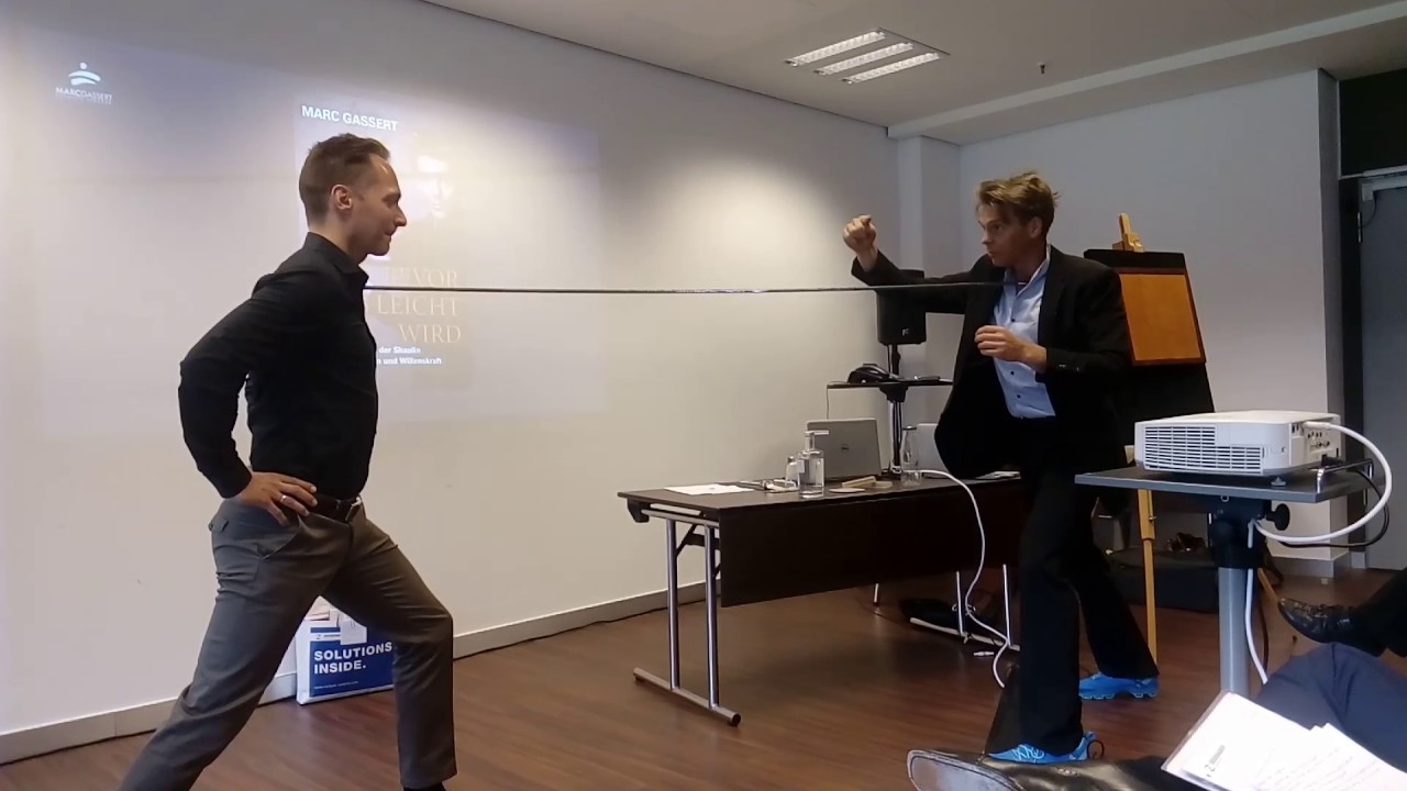 Marc Gassert- Motivational Speaker - Bending Iron Rod without hands ...