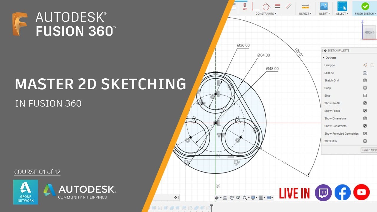 Master 2D Sketching in Fusion 360 - YouTube