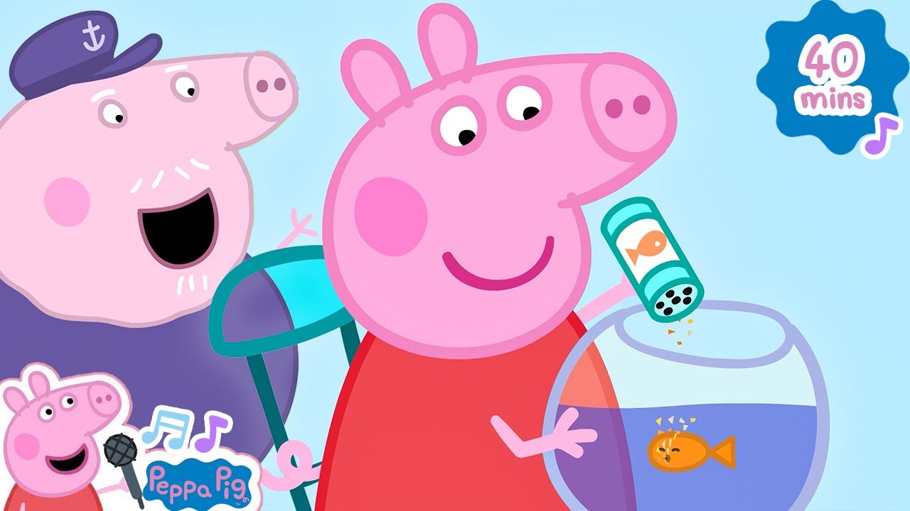Peppa Pig Feeds Her Pet Fish! 🐟🐷🎵 Kids Songs & Nursery Rhymes | Peppa ...