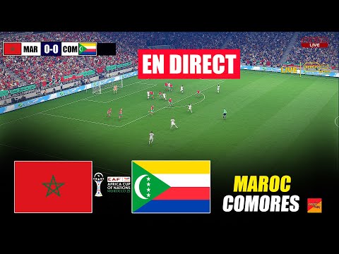 🔴EN DIRECT : MAROC vs COMORES | Simulation de jeu CAF eFootball PES 21 sur PC