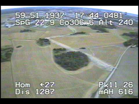 RC UAV UGGLAN KFm2 FPV ET OSD Test - YouTube