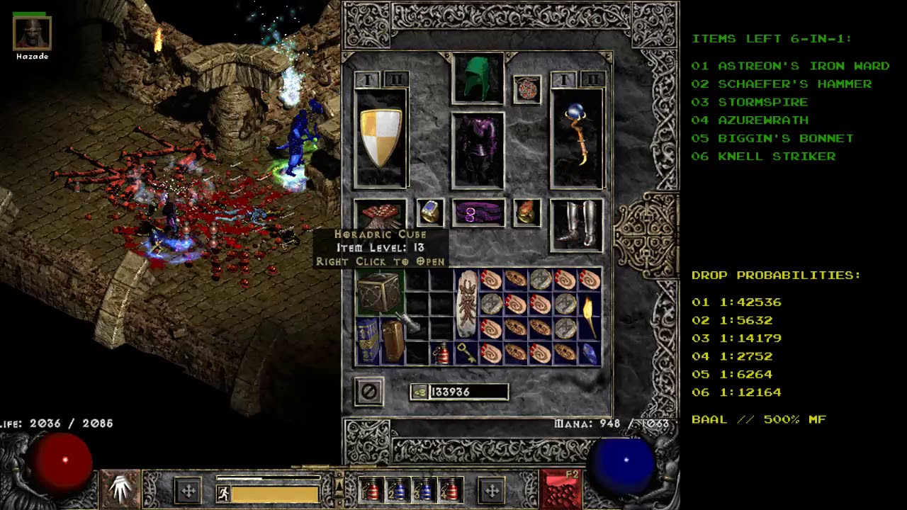 Diablo 2 - Vex Rune Drop - Holy Grail (Single Player / Plugy) - YouTube