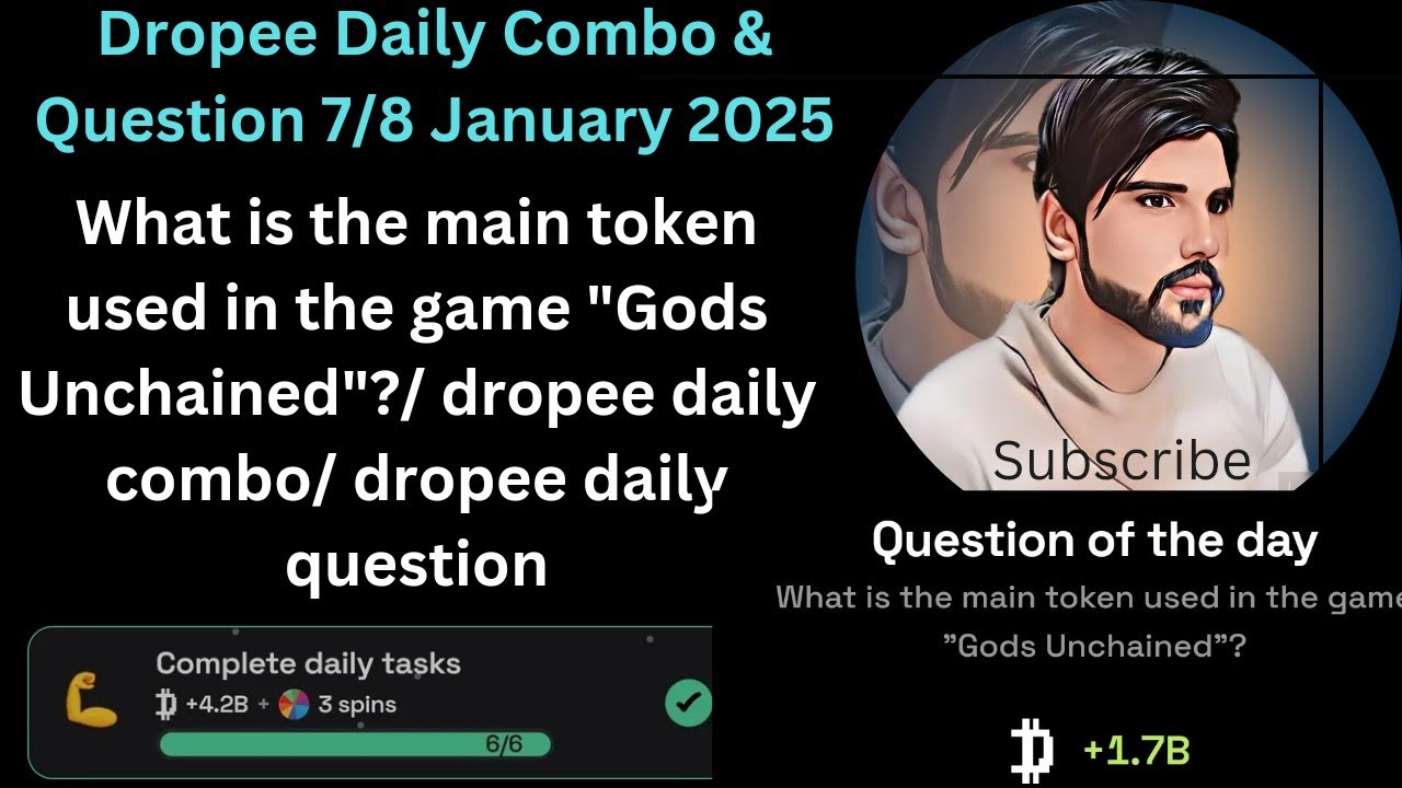 What is the main token used in the game "Gods Unchained"?/ dropee daily ...