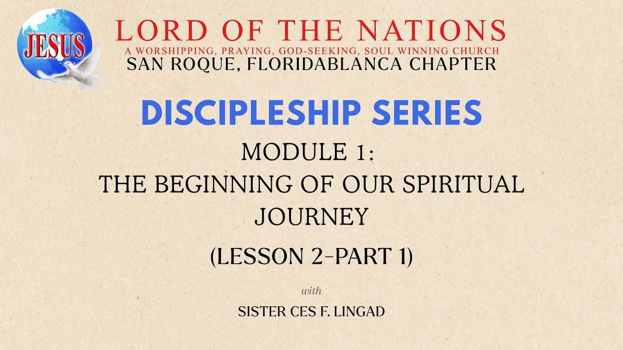 Discipleship Series - Module 1 : Lesson 2 - Part 1 - YouTube