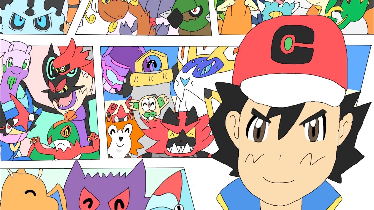 [Speed Art] Thank you, Satoshi! (All Ash Pokémon!) - YouTube