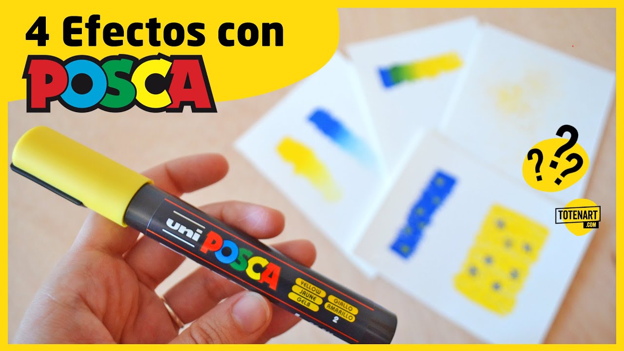 4 Efectos para hacer con rotuladores POSCA | totenart.com - YouTube